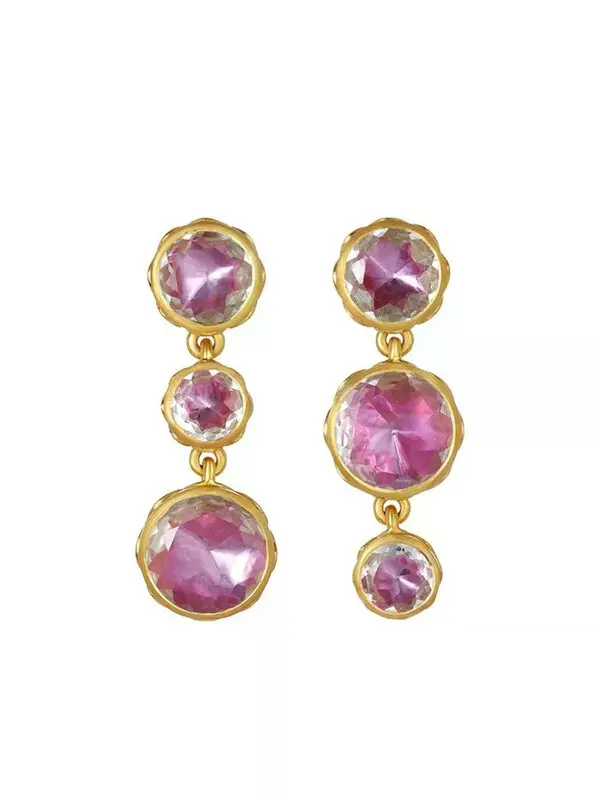 Larkspur & Hawk 18k Yellow And Quartz Drop Earrings - Gold
