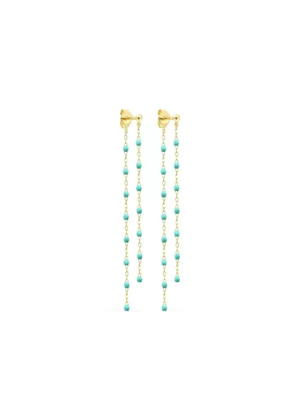 Gigi Clozeau 18k Yellow Bead Chain Earrings - Gold