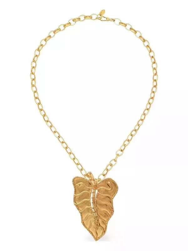 Sylvia Toledano Botanica Leaf-shaped Pendant Chain Necklace - Gold