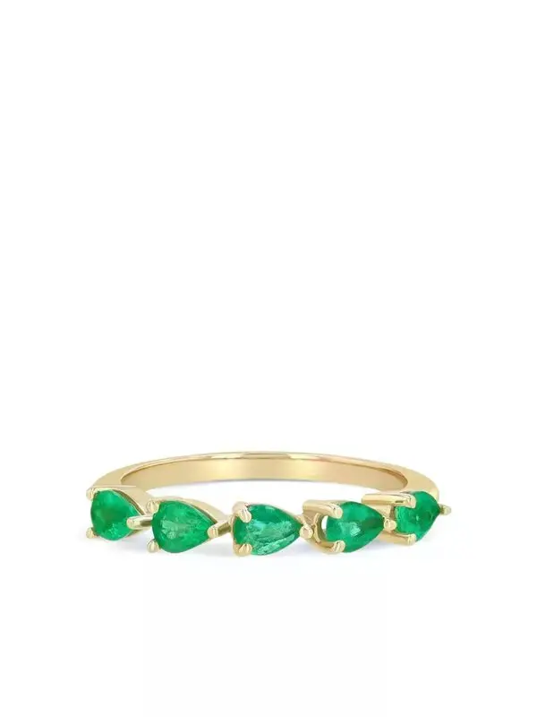 Zoe Chicco 14k Yellow Emerald Pear-cut Ring - Gold