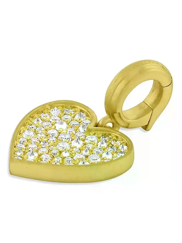 LEIGH MAXWELL 18k Gold Diamond Heart Pendant