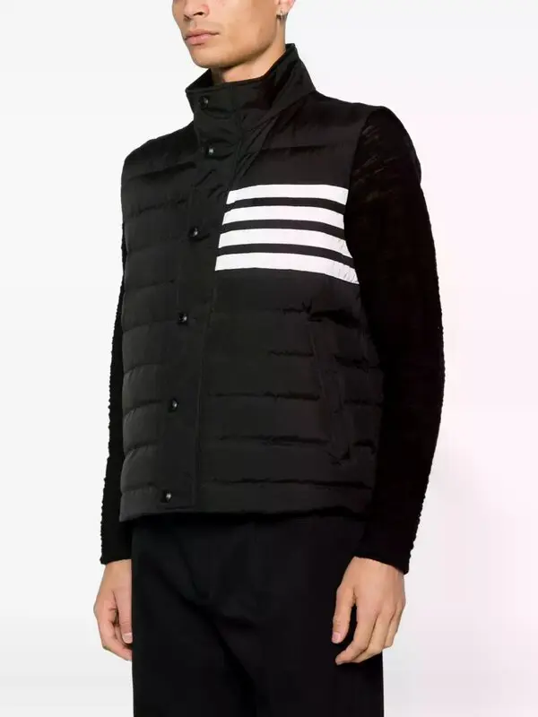 Thom Browne Ripstop Down-filled 4-bar Gilet - Black