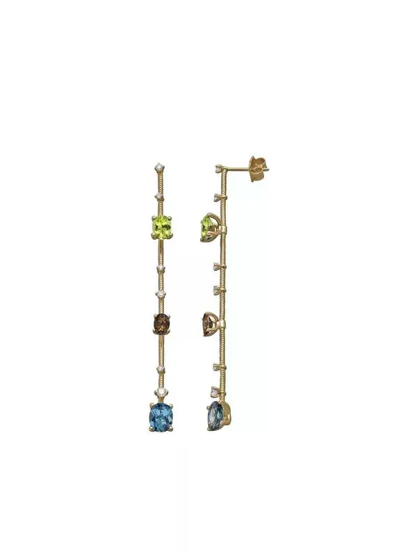 MATTIA CIELO 18k Yellow Multi-stone Rugiada Earrings - Gold