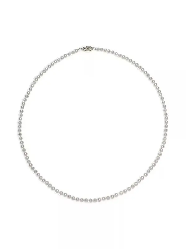 BAGGINS 14k White Gold Akoya Pearl Necklace - Silver