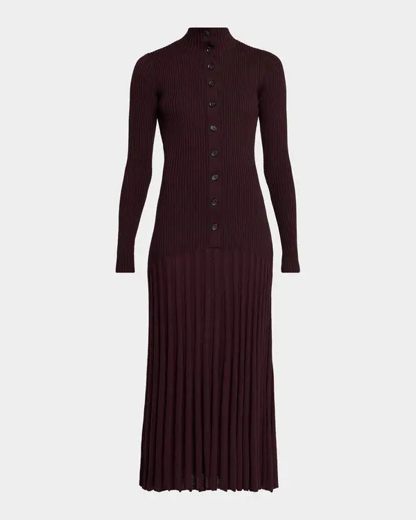 Proenza Schouler Jada Turtleneck Maxi Dress - Burgundy