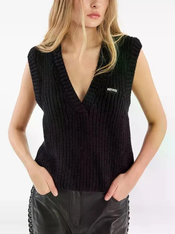 ROTATE BY BIRGER CHRISTENSEN V-neck Knitted Vest