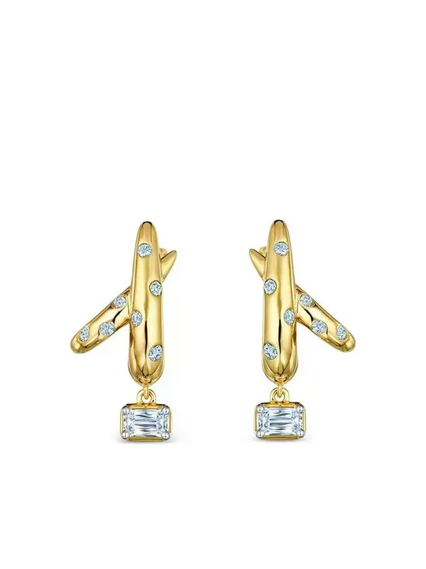 Kwiat 18k Gold Diamond Crossover Earrings - Yellow