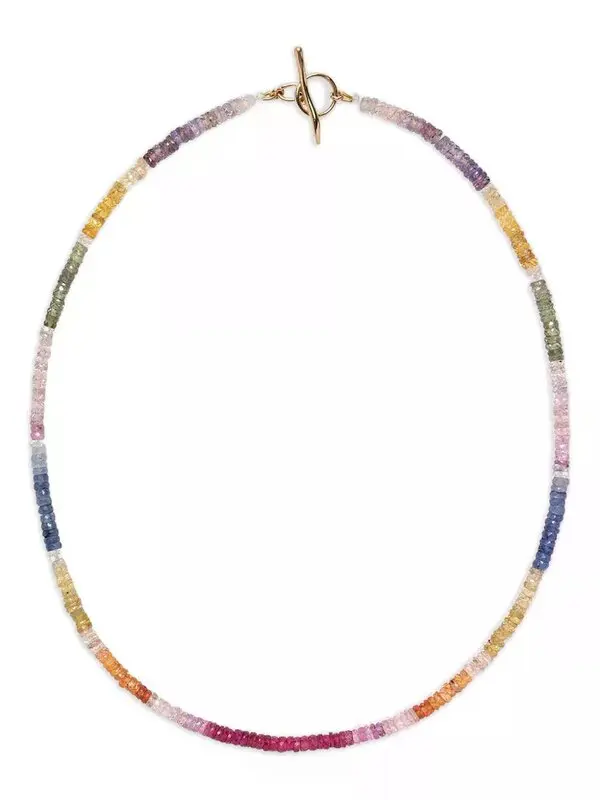LIZZIE FORTUNATO 14kt Yellow Beaded Sapphire Necklace - Gold