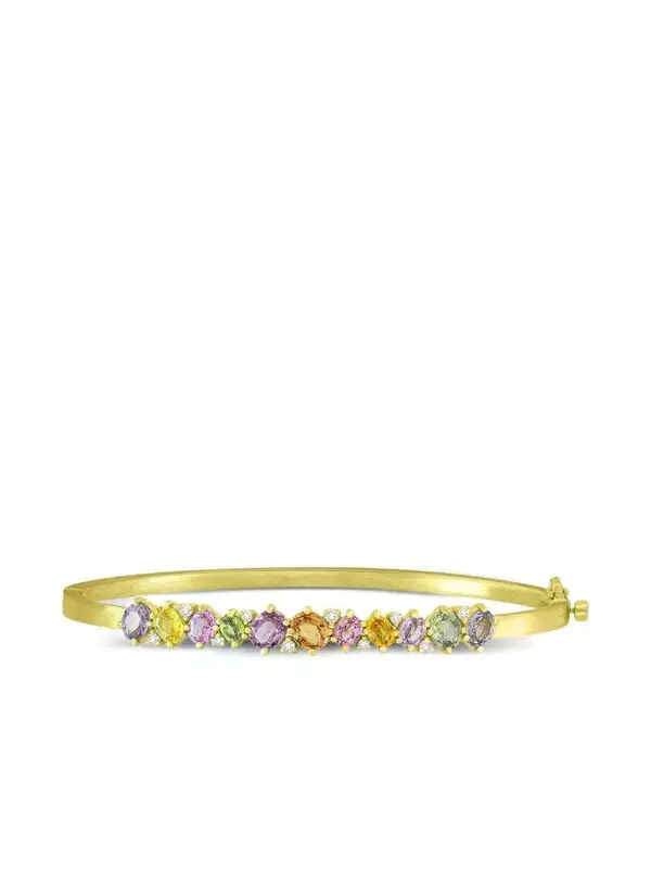 Sutra 18k Yellow Sapphire, And Diamond Bangle - Gold