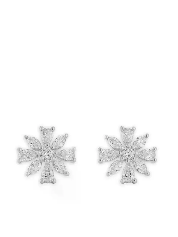 DANA REBECCA DESIGNS 14k White Gold Alexa Jordyn Diamond Stud Earrings - Silver