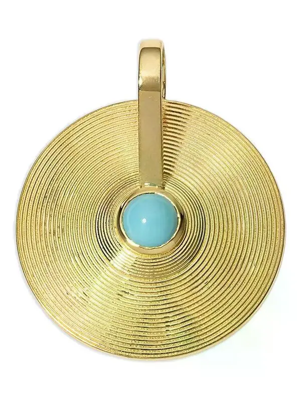 JADE RUZZO 18k Yellow Turquoise Cymbal Pendant - Gold