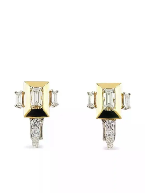 Yeprem 18k Yellow And White Strada Diamond Earrings - Gold