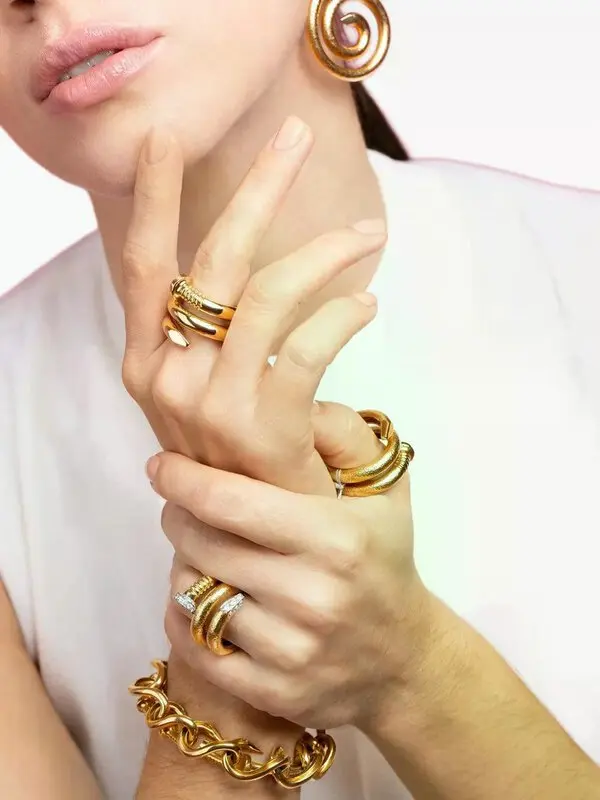 David Webb 18k Yellow Nail Ring - Gold