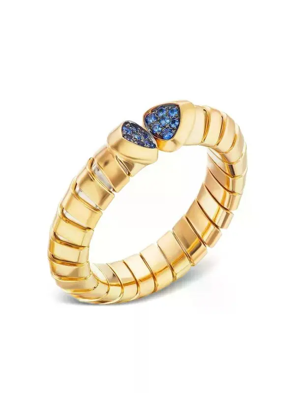 Marina B 18k Yellow And Sterling Silver Trisolina Blue Sapphire Ring - Gold