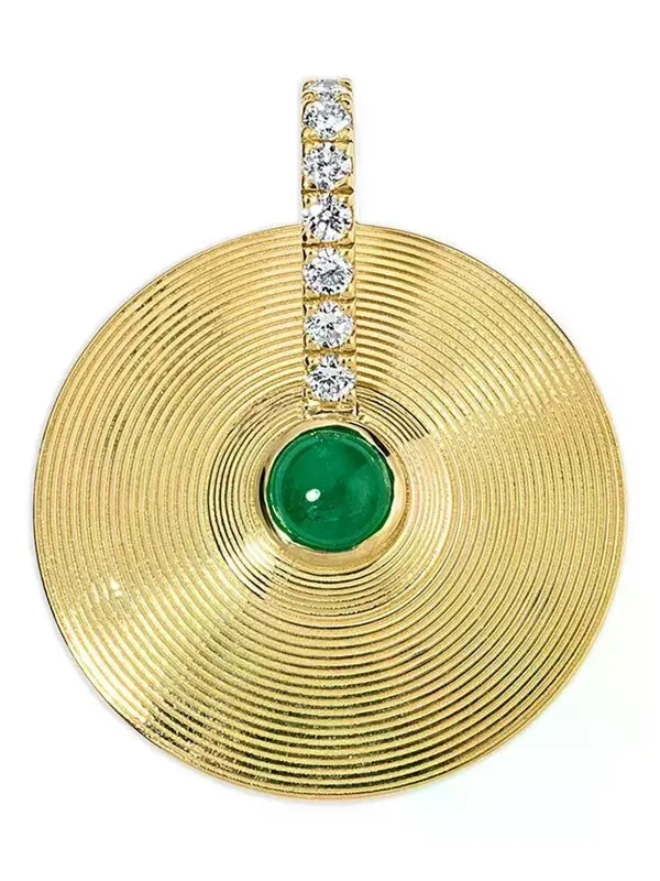 JADE RUZZO 18k Yellow Diamond And Emerald Pendant - Gold