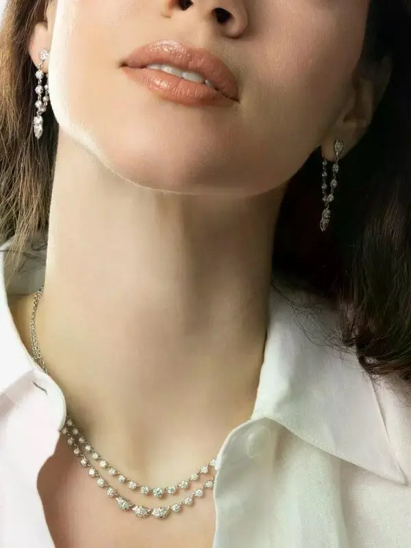 JADE TRAU Poppy Loop Diamond Earrings
