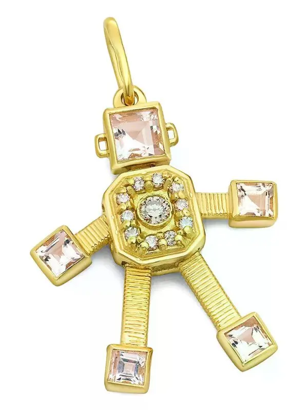VAN ROBOT 18k Yellow Robot Diamond Pendant - Gold