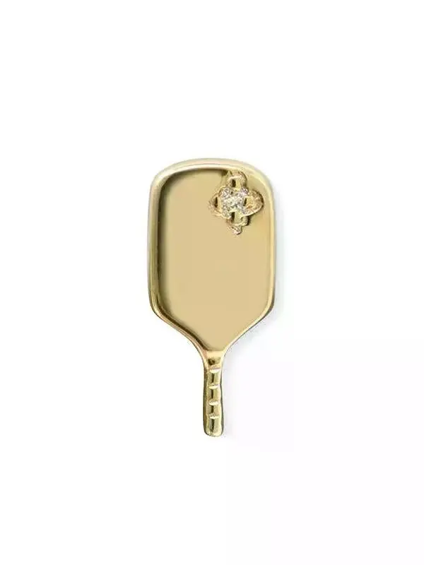 Anzie 14k Yellow Pickleball Racket Earring - Gold