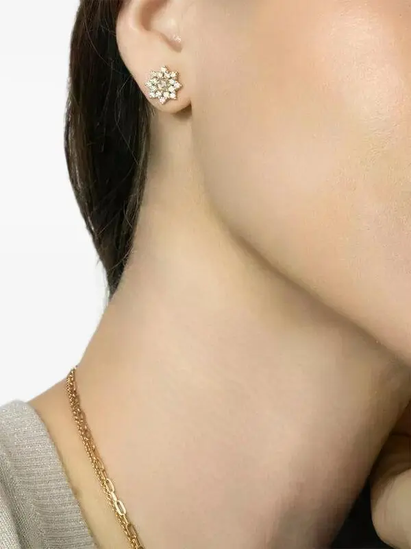 PARULINA 18k Rose Gold Sherzade Diamond Earrings