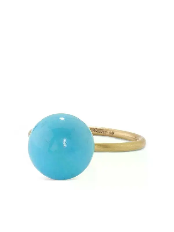 Irene Neuwirth 18k Yellow Medium Turquoise Gumball Ring - Gold