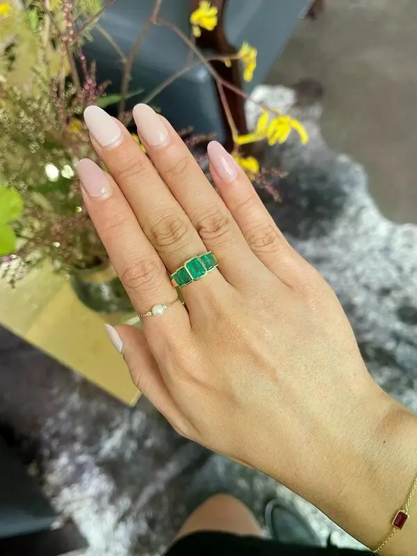 YI COLLECTION 18k Gold Emerald Ring