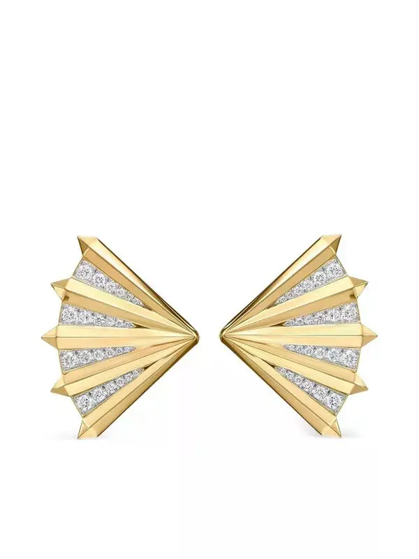 Phillips House 14kt Yellow Fan Aura Earrings - Gold