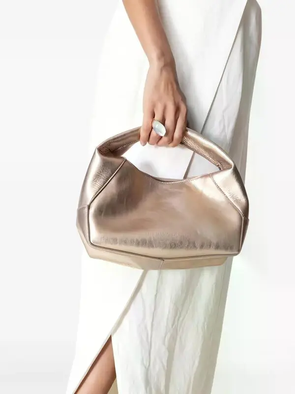Brunello Cucinelli Metallic Leather Top-handle Bag