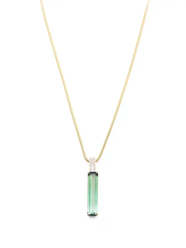 YI COLLECTION 18k Yellow Diamond And Tourmaline Necklace - Gold