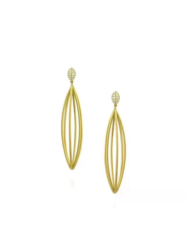 LEIGH MAXWELL Marquis Earrings - Gold