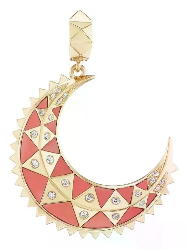 Harwell Godfrey 18k Yellow Moon Pendant With Diamond - Gold