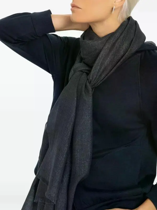 Brunello Cucinelli Lurex Fringed Scarf - Blue