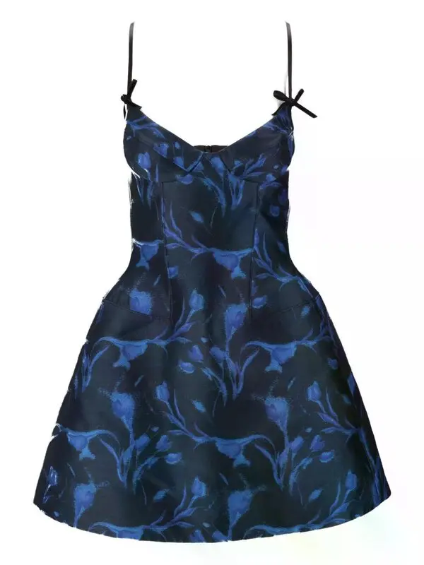 SHUSHU/TONG Floral Corset Dress - Blue