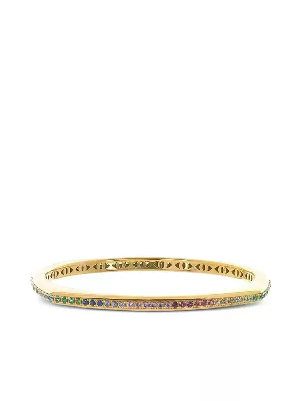 FULLORD 18k Yellow Rainbow Sapphire Bracelet - Gold