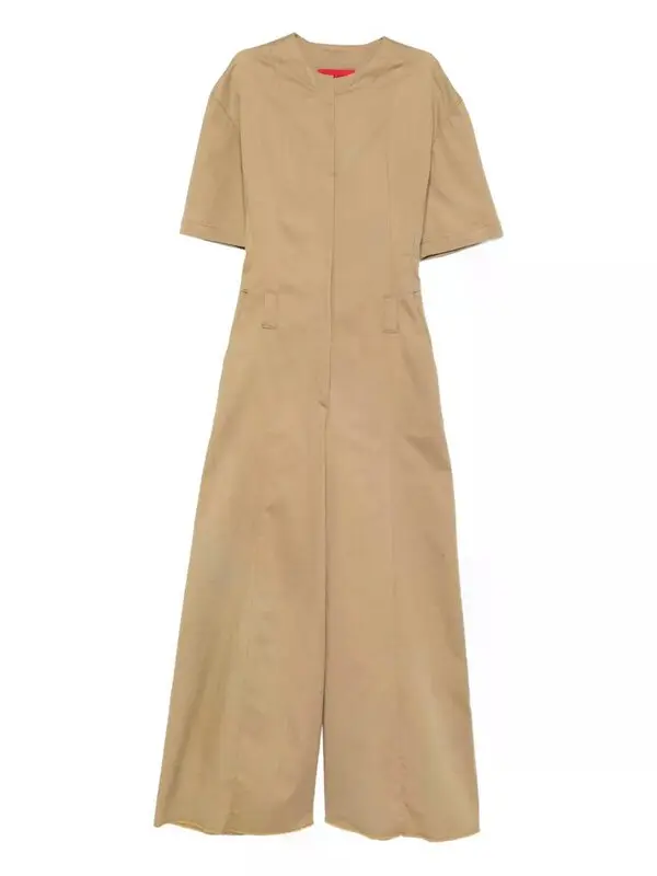 THELATEST Short-sleeve Jumpsuit - Brown