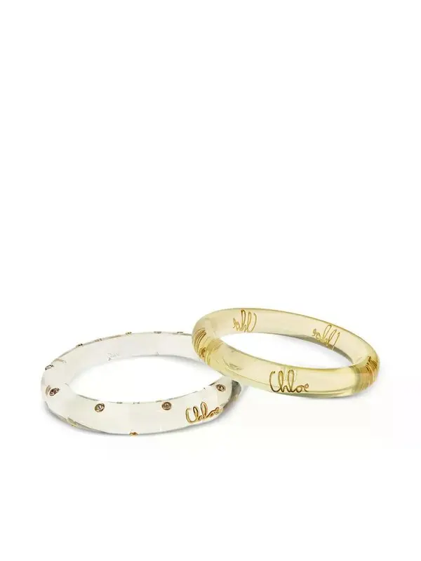 Chloé Plage Bangle Bracelets - White