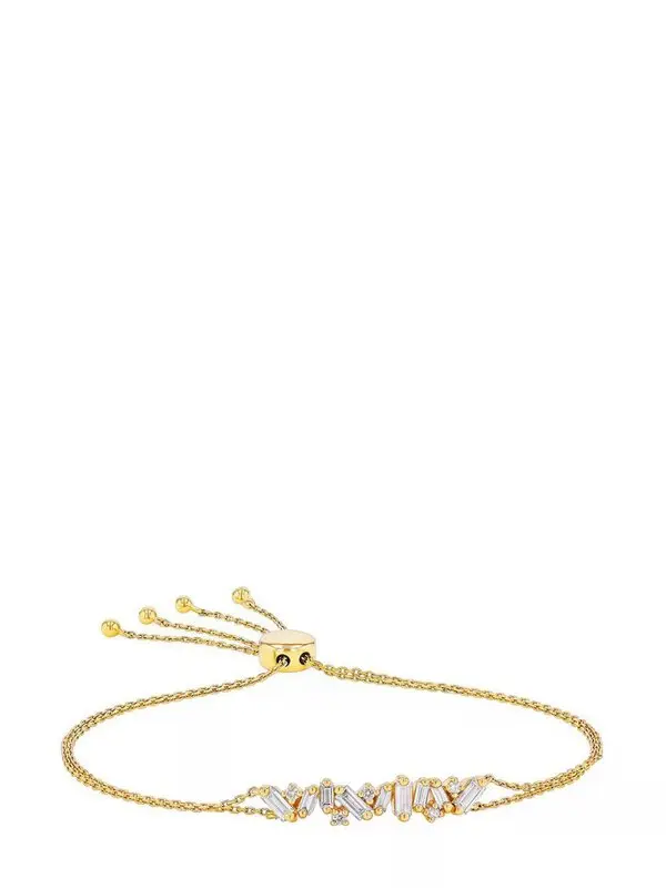SUZANNE KALAN 18kt Yellow Fenzy Diamond Drawstring Bracelet - Gold