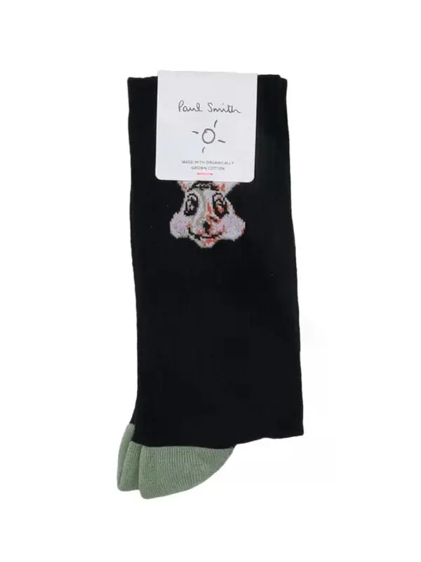 Paul Smith Bunny Motif Socks - Black