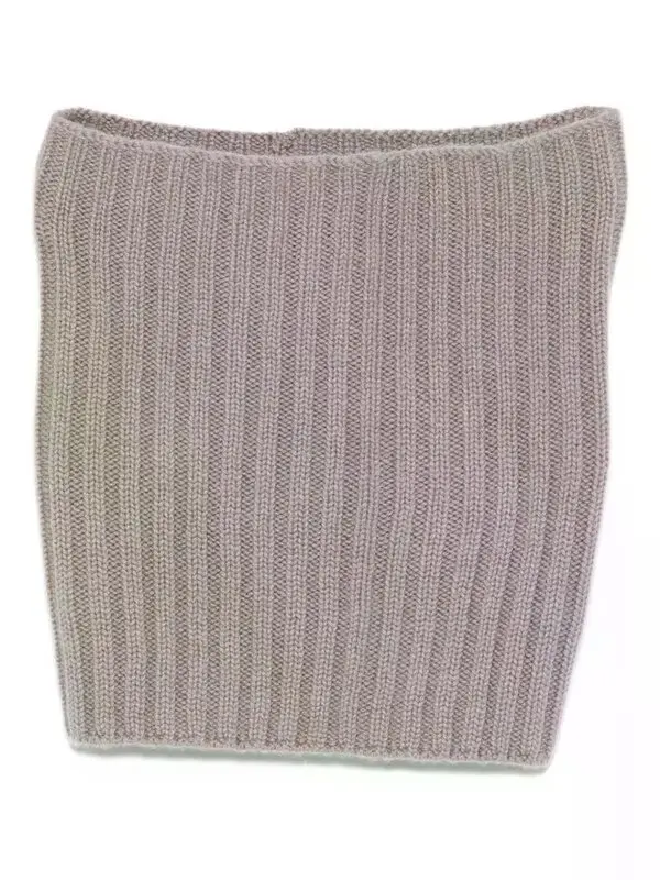 DELL'OGLIO Ribbed Scarf - Neutrals