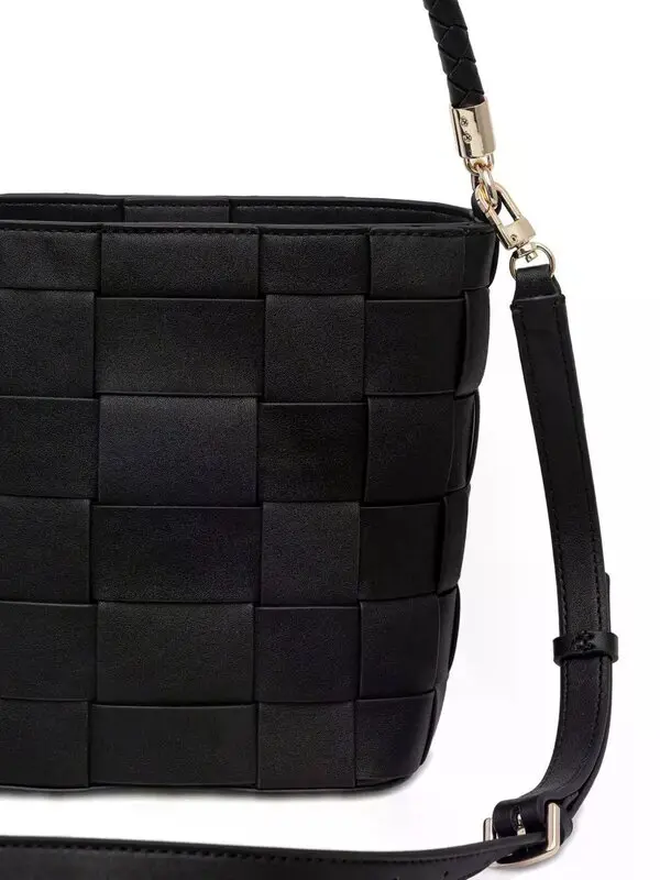 Guess Woven Braided-handle Tote Bag - Black