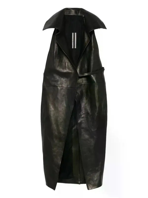 Rick Owens Dracucollar Leather Coat