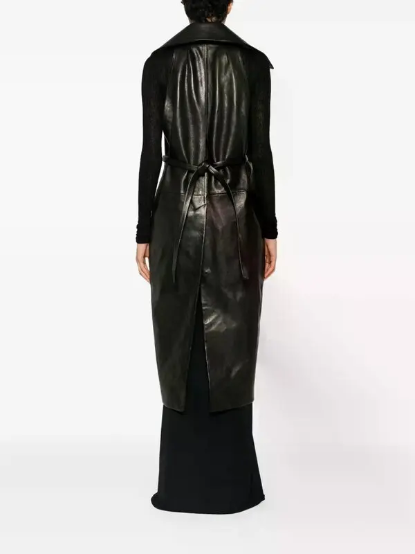 Rick Owens Dracucollar Leather Coat