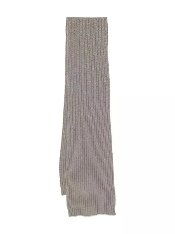 DELL'OGLIO Ribbed Scarf - Neutrals
