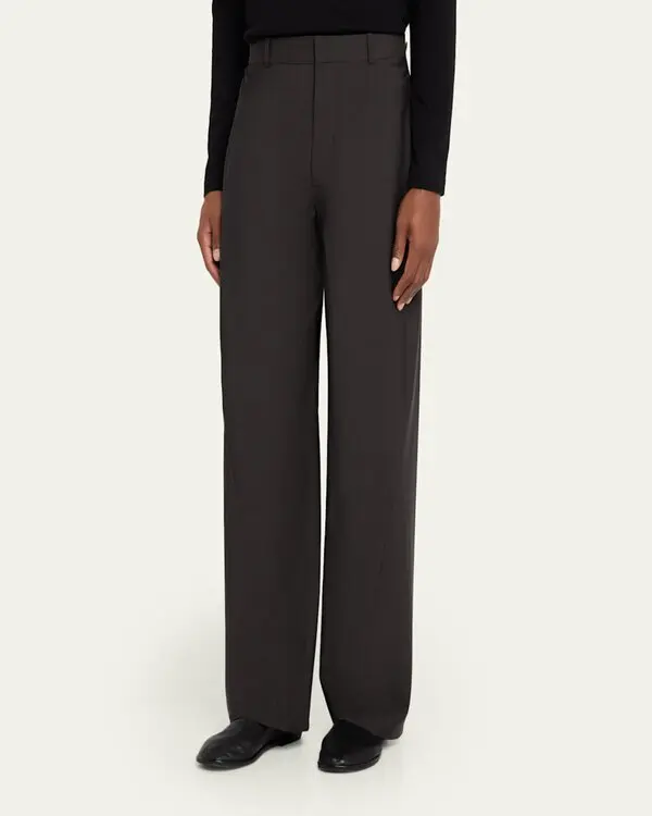THE ROW Wool And Cashmere Mista Trousers - Brown