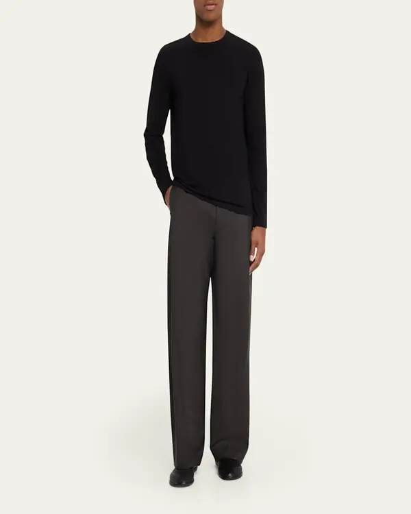 THE ROW Wool And Cashmere Mista Trousers - Brown