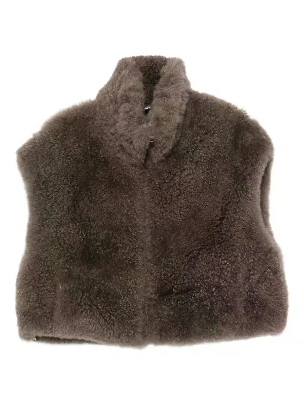 LISKA High-neck Gilet - Grey