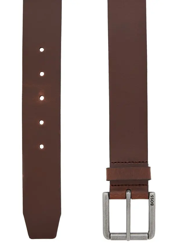 BOSS Joris Leather Belt - Dark Brown