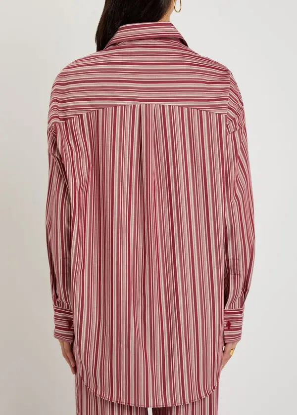 Faithfull The Brand Striped Cotton Shirt - Red