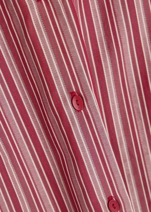 Faithfull The Brand Striped Cotton Shirt - Red