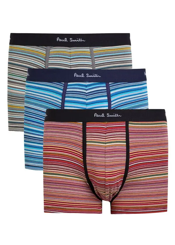 Paul Smith Striped Stretch-cotton Trunks - Multicoloured