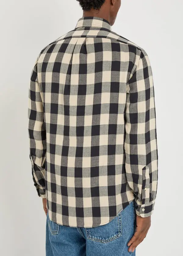 Polo Ralph Lauren Checked Logo-embroidered Flannel Shirt - Black
